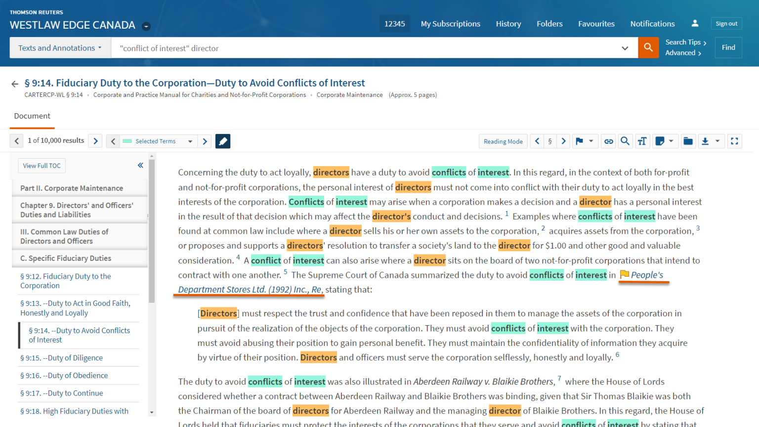 Westlaw Canada Topical Texts and Annotations | Canada | Thomson Reuters