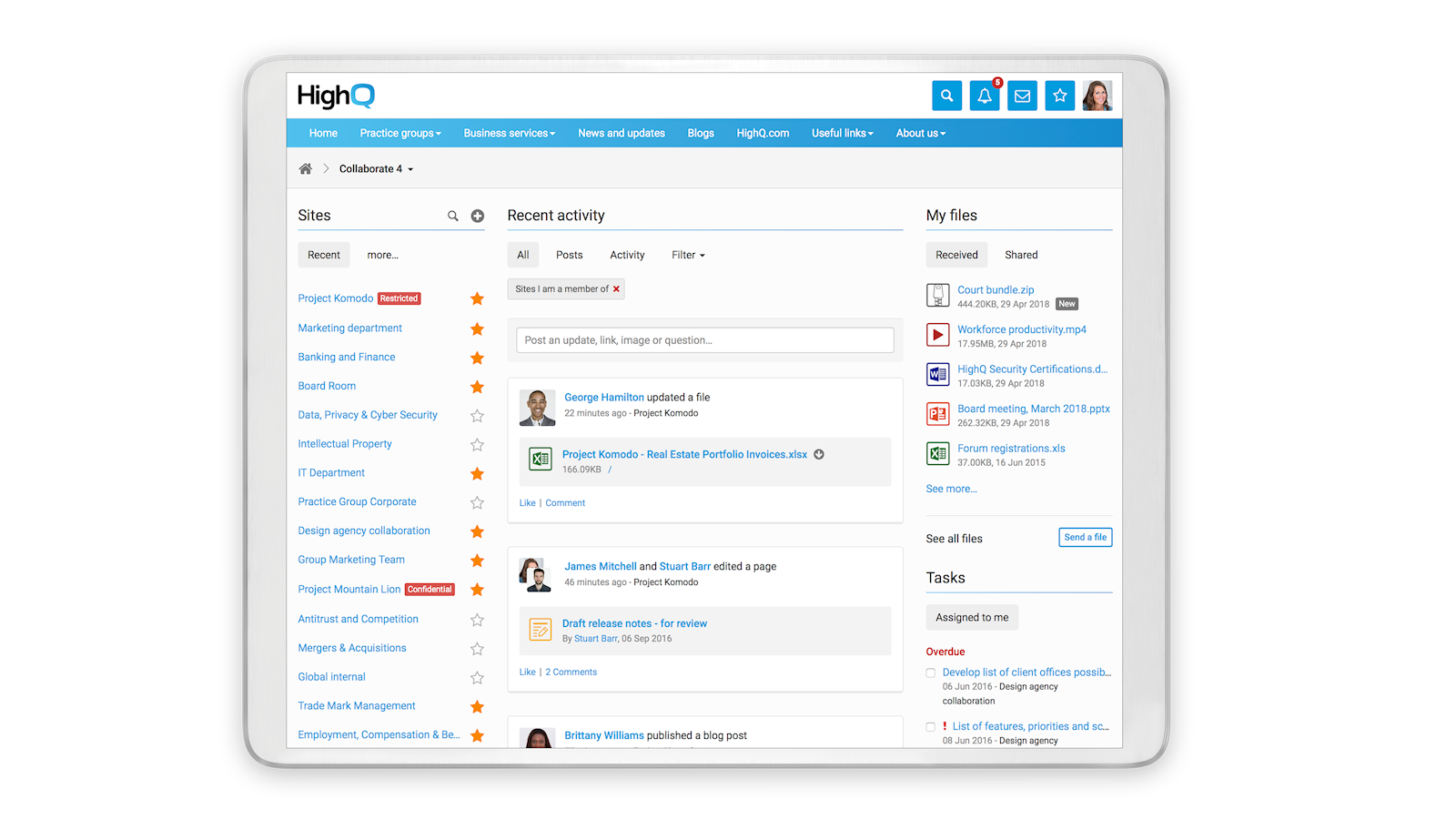 Legal Document Management - HighQ | Thomson Reuters