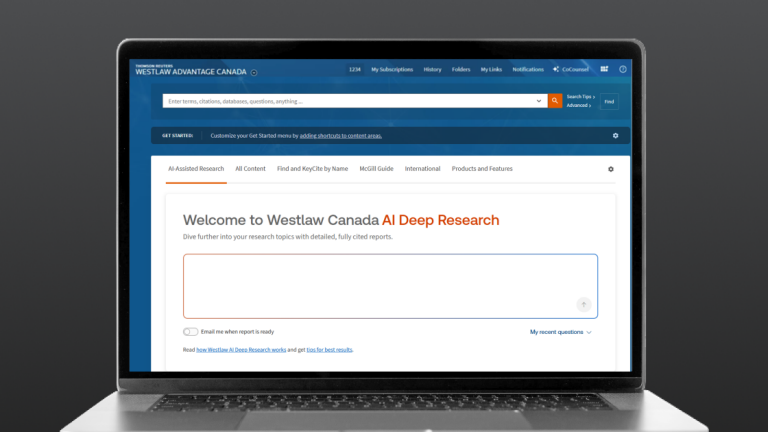 Westlaw Advantage Canada: Leading AI legal research tool | Canada ...